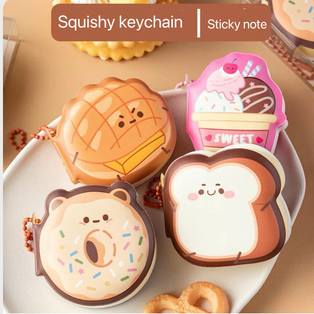 Pastry Mini Squishy Sticky Note Keychain – Mr.Pen