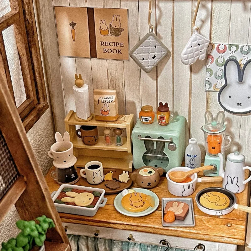 Re-Ment Miffy Rabbit'S Natural Kitchen Cuisine Miniature Play House Bl ...