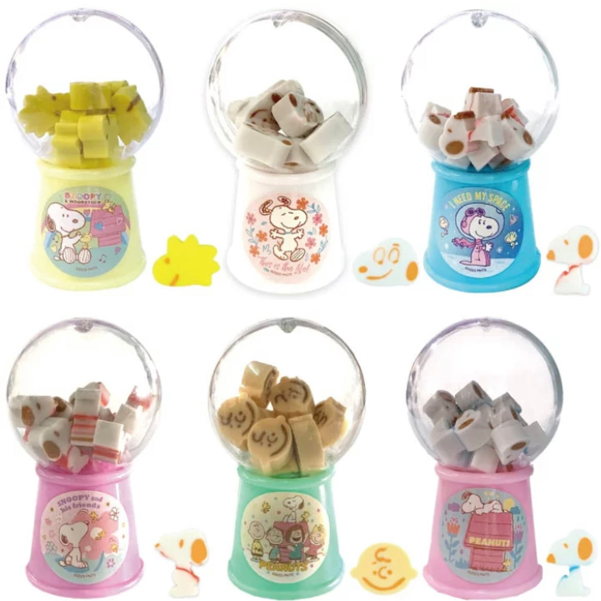 Snoopy & Friends - Gumball Machine Eraser Set – Mr.Pen