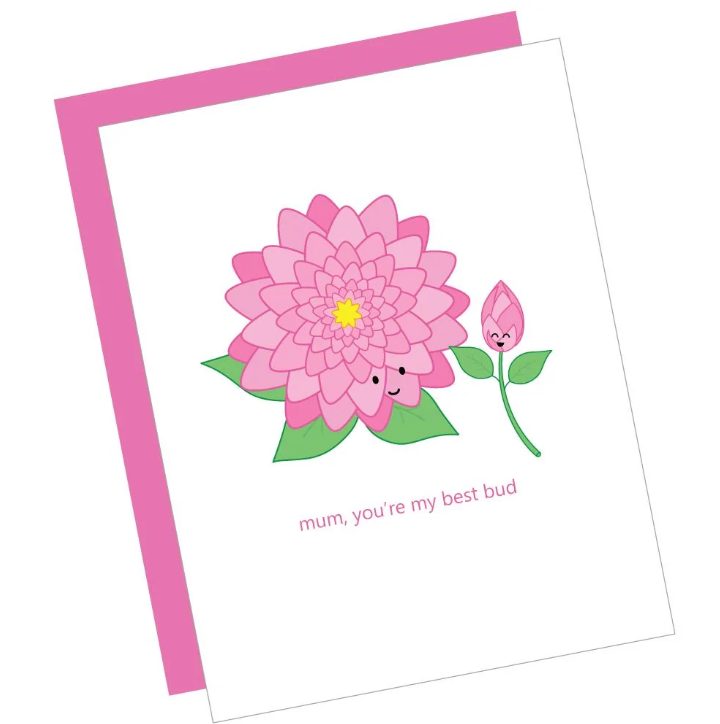 mum, you're my best bud Greeting card – Mr.Pen